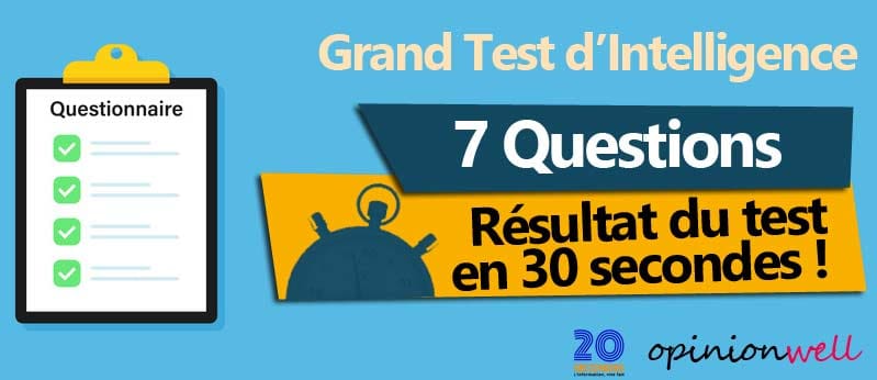 Grand Test d’intelligence 20secondes – OpinionWell | 20 secondes | Je ...
